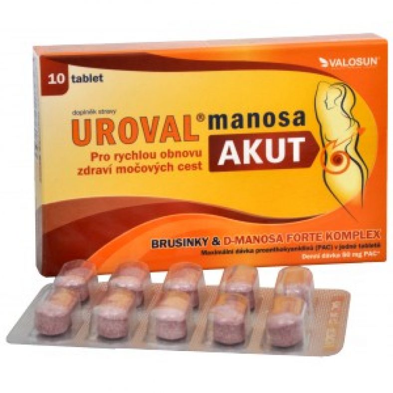 Uroval manosa Akut - močové ústrojí (recenze + ceny) - Bio Poradce